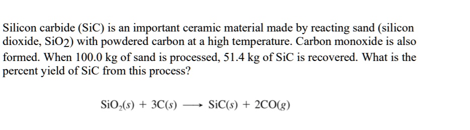 Silicon carbide (SiC) is an important ceramic material made by reacting sand (silicon dioxide ...