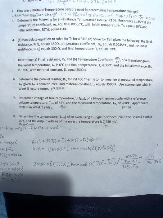 a 216 2oss howare bimetallic temperature sensors used in determining ...