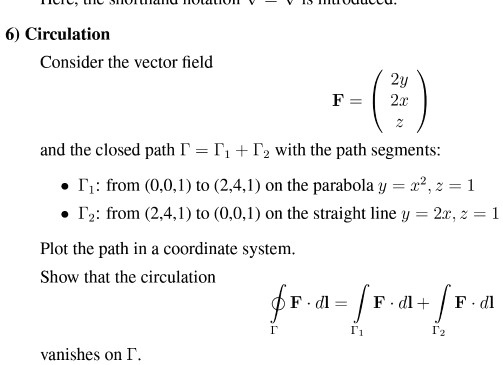 SOLVED: Circulation Consider the vector field 2y F = 20 and the closed ...