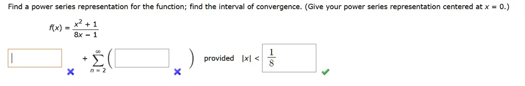 Solved Find Power Series Representation For The Function Find The Interval Of Convergence