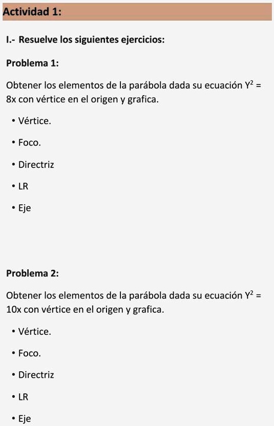SOLVED: ayuda plis selo agradeseria mucho Actividad 1: 1.- Resuelve los ... SOLVED: ayuda plis selo agradeseria mucho Actividad 1: 1.- Resuelve los ...