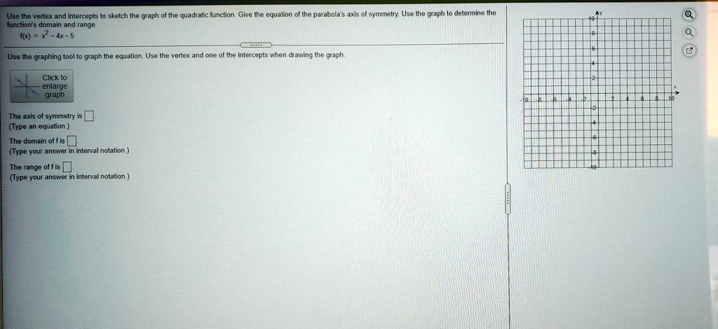 use the vertex and intercepts sketch ihe graph the quadraltic function give the equalion ...