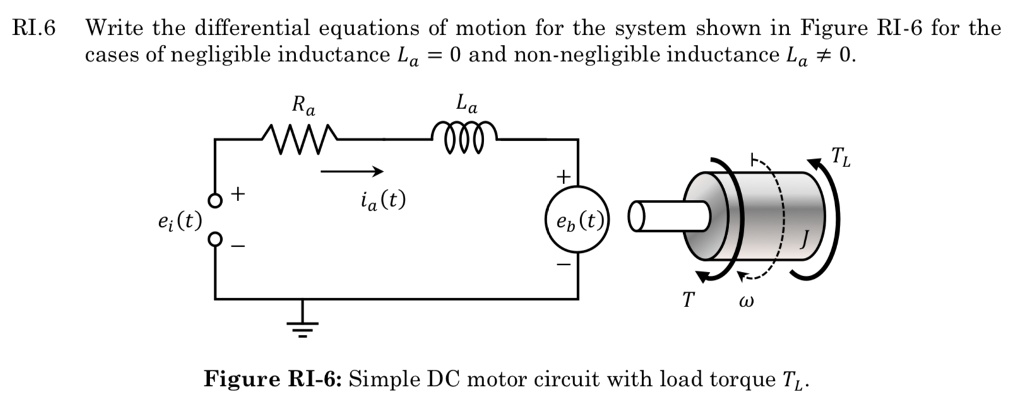 [GET ANSWER] RI.6 Write the differential equations of motion for the ...