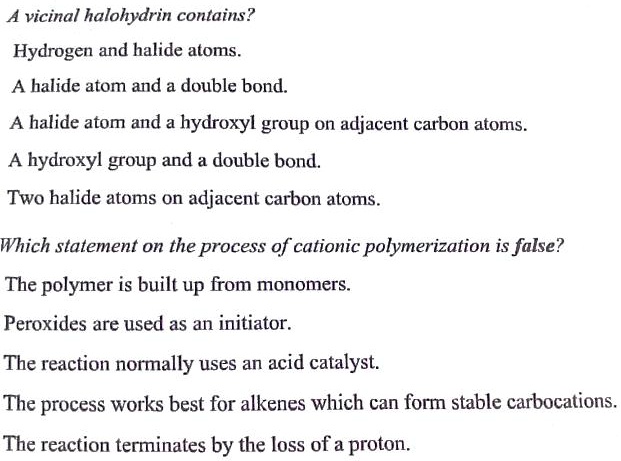 SOLVED: A vicinal halohydrin contains? Hydrogen and halide atoms A ...