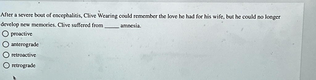 after a severe bout of encephalitis clive wearing could remember the ...
