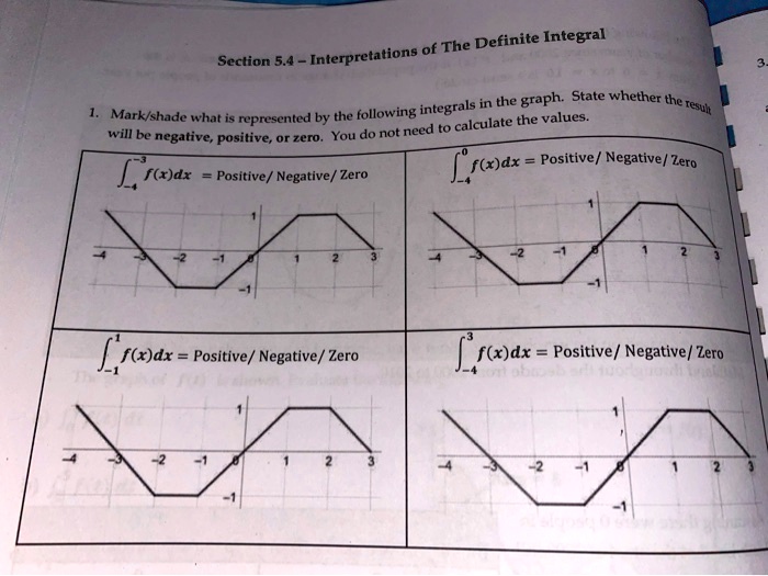 SOLVED: Definite = Integral Interpretations of The Section 5.4 in the ...