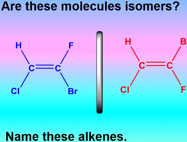 SOLVED: ' Are these molecules isomers? Name these alkenes. Are these ...