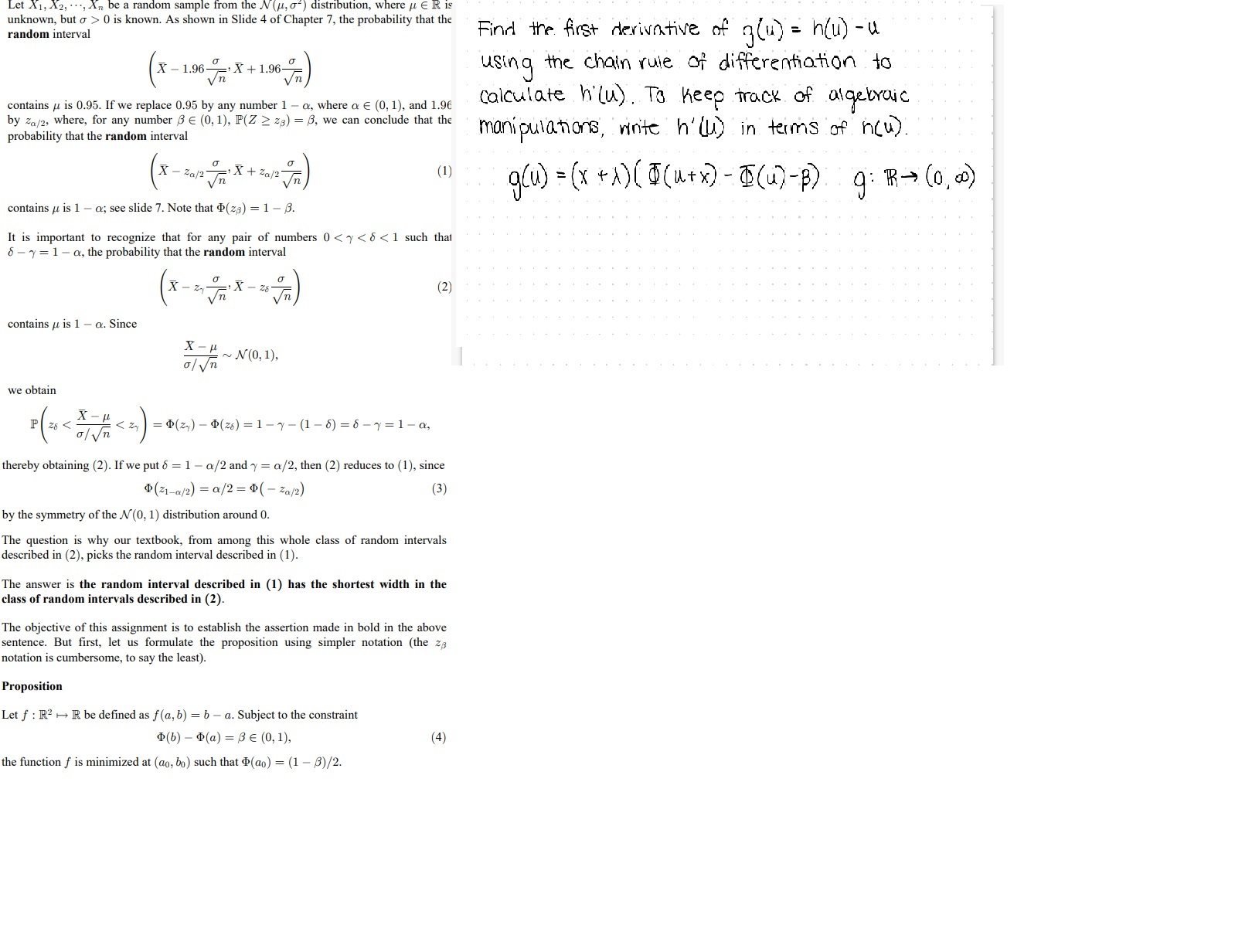 SOLVED: Let X1, X2, ⋯, Xn be a random sample from the 𝒩(μ, σ^2) distribution, where μ∈ℝ is ...