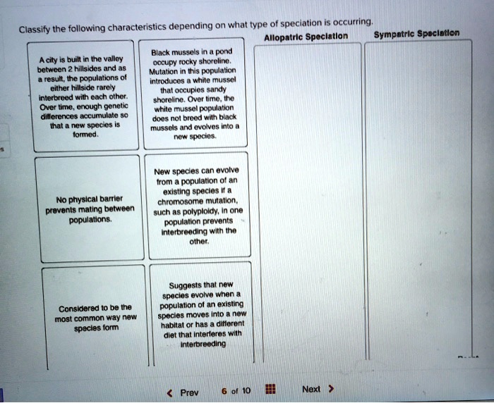 SOLVED: the following characteristics depending on what type of ...