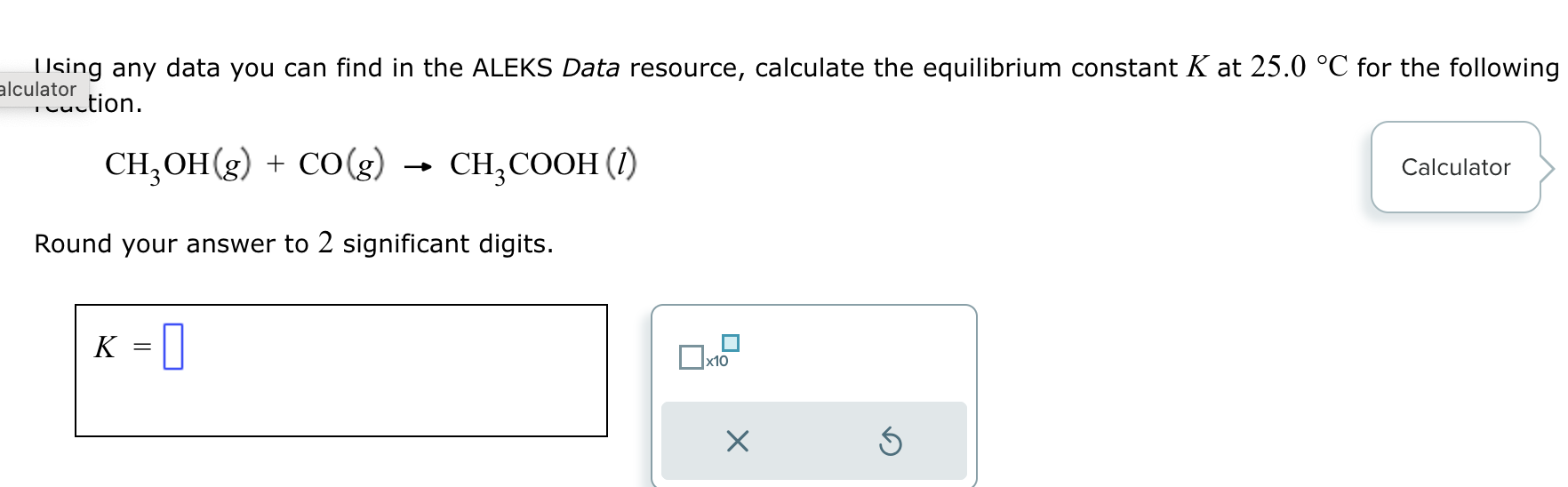 Ilsing any data you can find in the ALEKS Data resource, calculate the ...