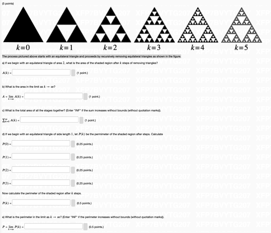 The process pictured above starts with an equilateral triangle and ... The process pictured above starts with an equilateral triangle and ...