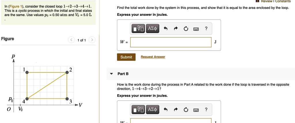 SOLVED: Review constants (Figure 1) , consider the closed loop 1-2-3-4-1. This cyclic process in ...