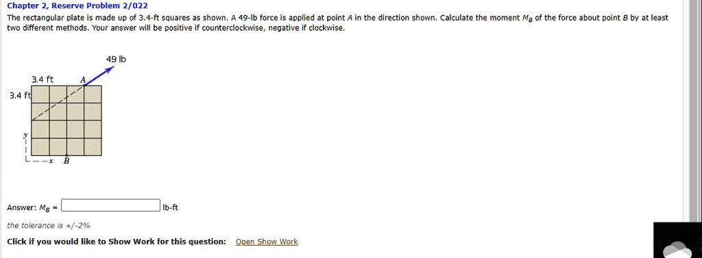 SOLVED: Chapter Reserve Problem 2/022: The rectangular plate is made up ...