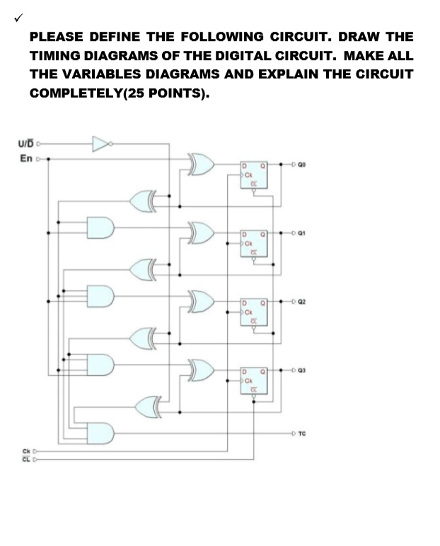 SOLVED: SAYISAL ELEKTRONÄ°K PLEASE DEFINE THE FOLLOWING CIRCUIT. DRAW ...