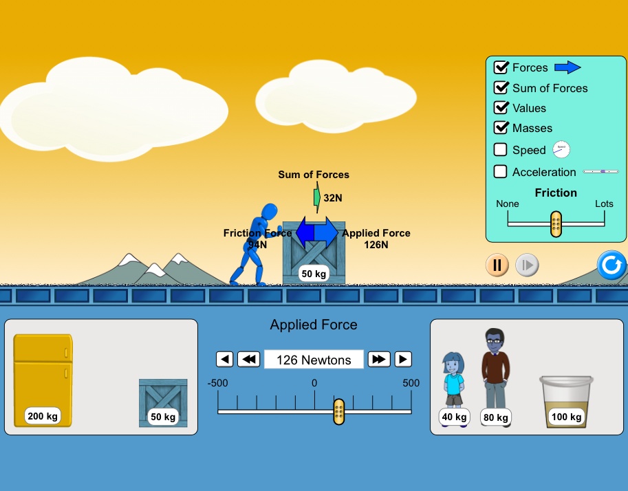 SOLVED: Forces Sum of Forces Values Masses Speed Acceleration Friction ...