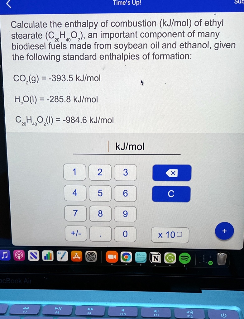 time upl oul calculate the enthalpy of combustion kjlmol of ethyl ...