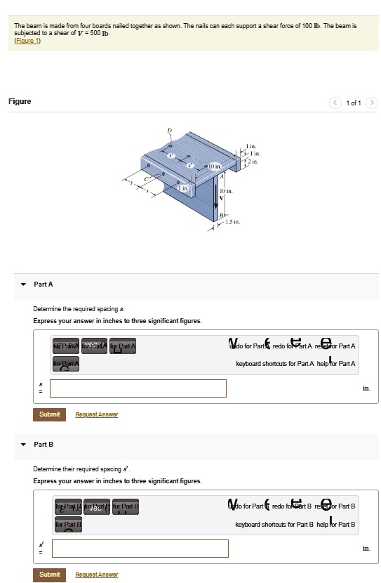 the beam is made from four boards nailed together as shown the nails ...