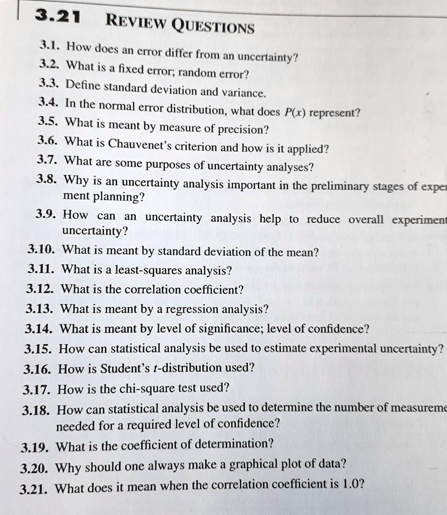 SOLVED: 3.21 REVIEW QUESTIONS 31. How does an error differ from an ...