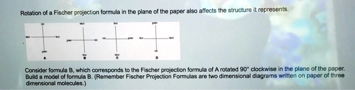 SOLVED: Rotation of = Fischer projection formula the plane of the paper ...