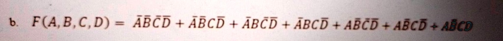 SOLVED: Simplify they ecuation using Maps of Karnaugh and draw the main function and the ...