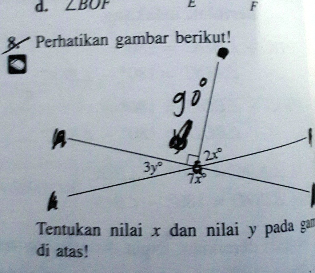 SOLVED: yoo yang bisa ayoo tentukan nilai x dan y pada gambar berikut 1 ... SOLVED: yoo yang bisa ayoo tentukan nilai x dan y pada gambar berikut 1 ...