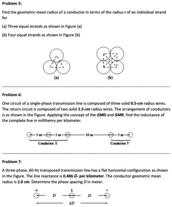 problem 5 find the geometric mean radius of a conductor in terms of the ...