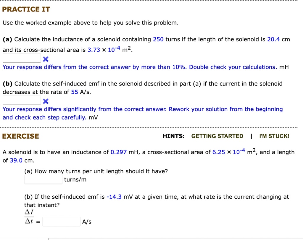 SOLVED: PRACTICE IT Use the worked example above to help you solve this problem. (a) Calculate ...