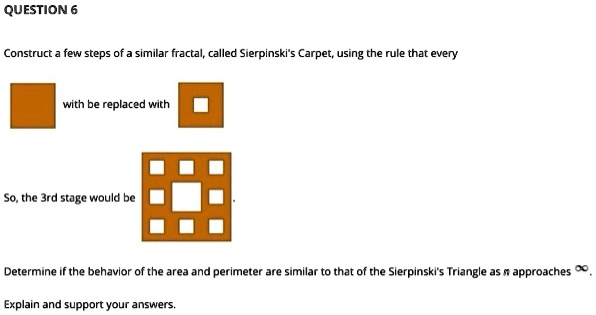 SOLVED: Construct a fractal called Sierpinski's Carpet by following ...