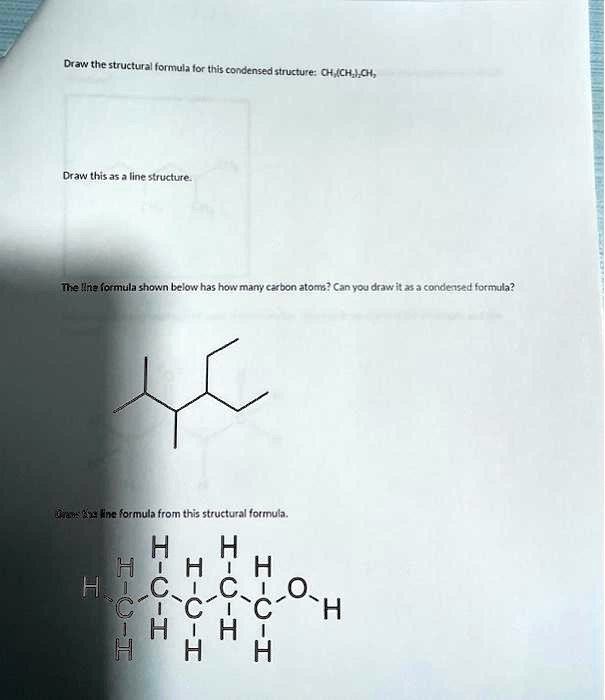 SOLVED: Draw the structural formulafor this condensed structure:CH,CH.J ...