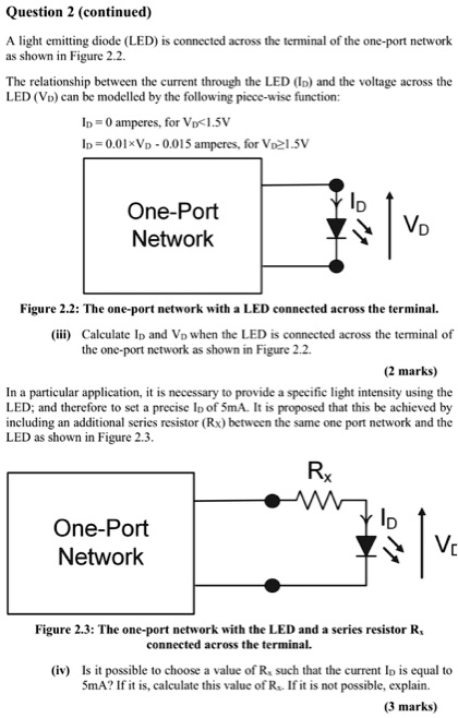 SOLVED: A light emitting diode (LED) is connected across the terminals ...