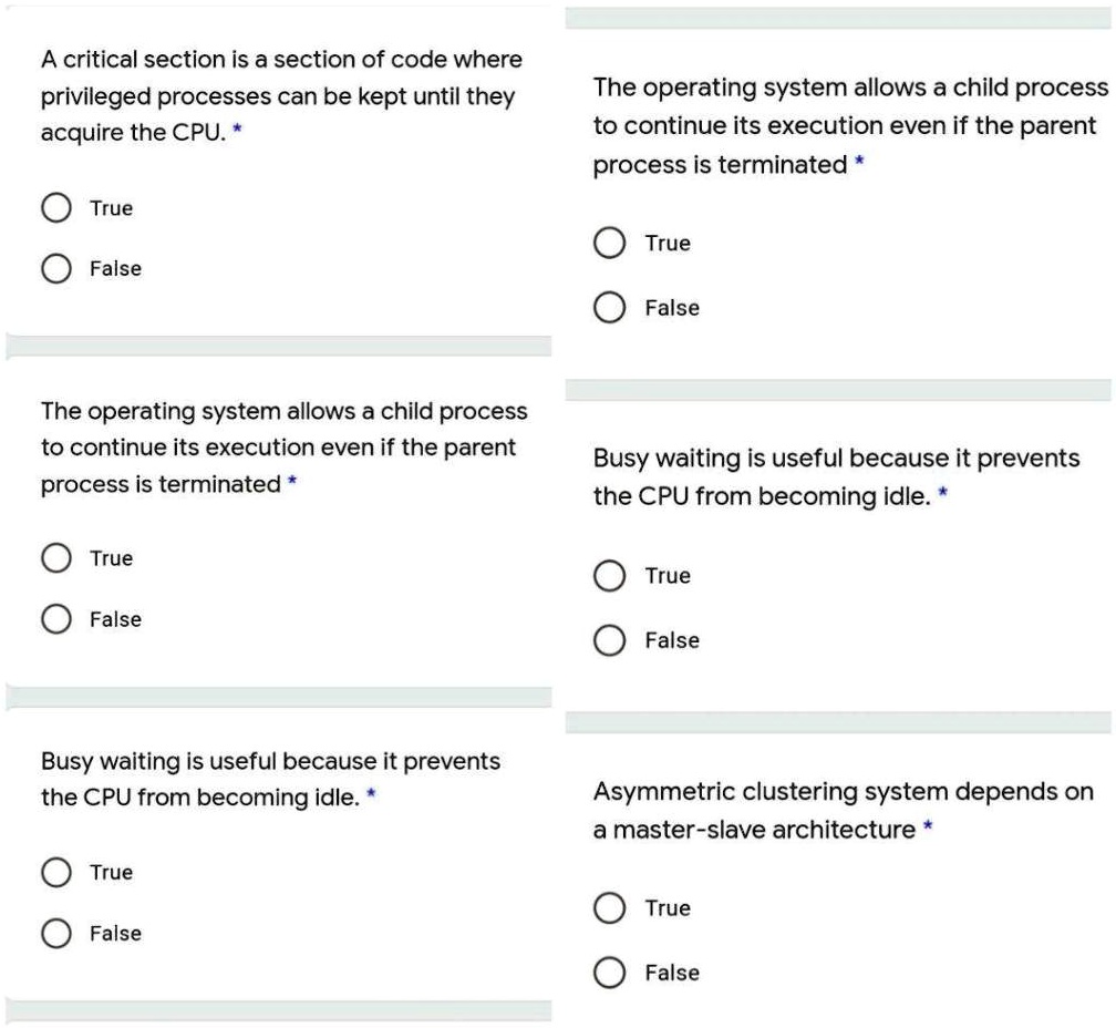 A critical section is a section of code where privileged processes can ...