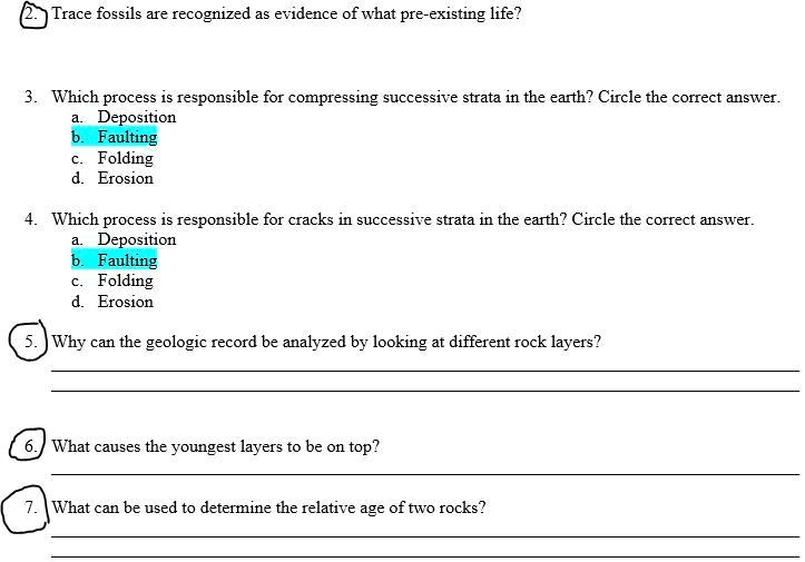 SOLVED: It's due tomorrow, answer as fast as you can. Trace fossils are ...