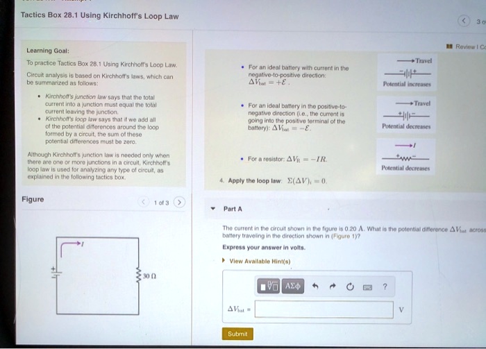 Tactics Box 281 Using Kirchhoffs Loop Law 30 Learning Goal To Practice Tactics Box 281 Using 