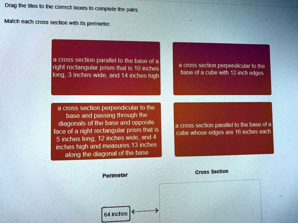 Drag the tiles to the correct boxes to complete the pairs. Match each ...