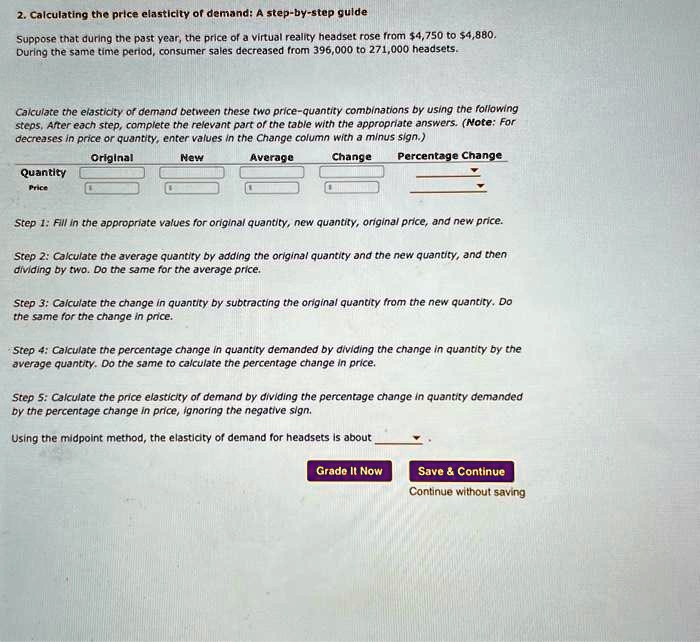 VIDEO solution: Texts: 2. Calculating the price elasticity of demand: A step-by-step guide ...