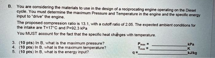 SOLVED: B.You are considering the materials to use in the design of a ...
