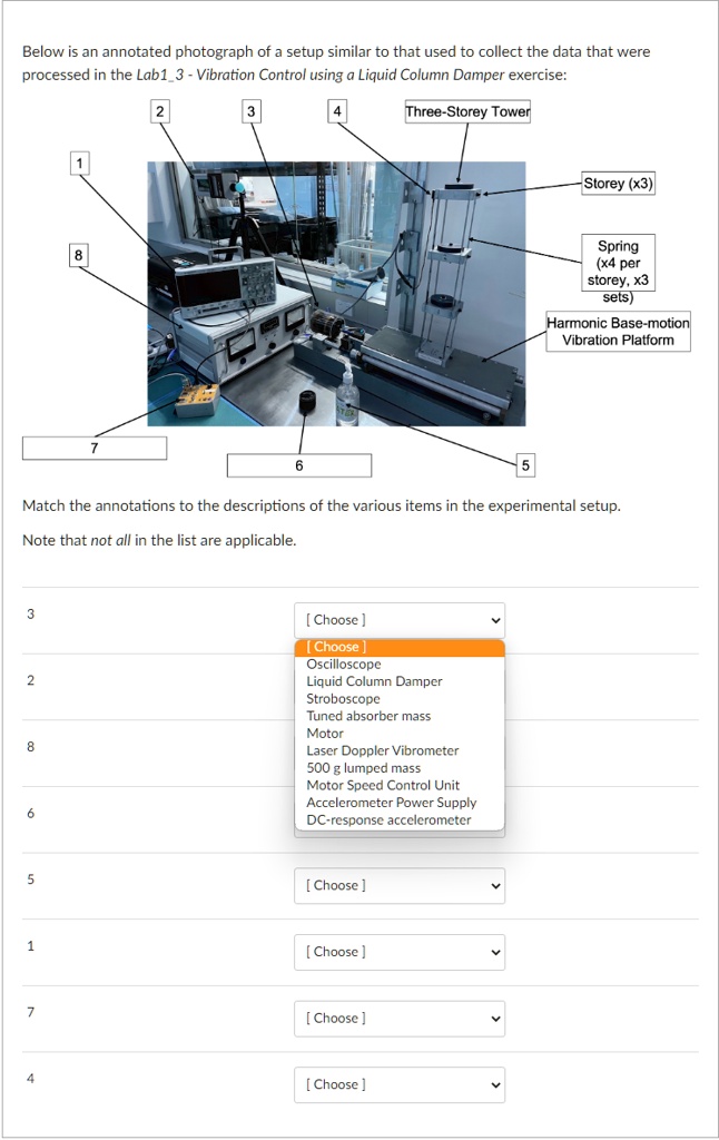 SOLVED: Below is an annotated photograph of a setup similar to that used to collect the data ...