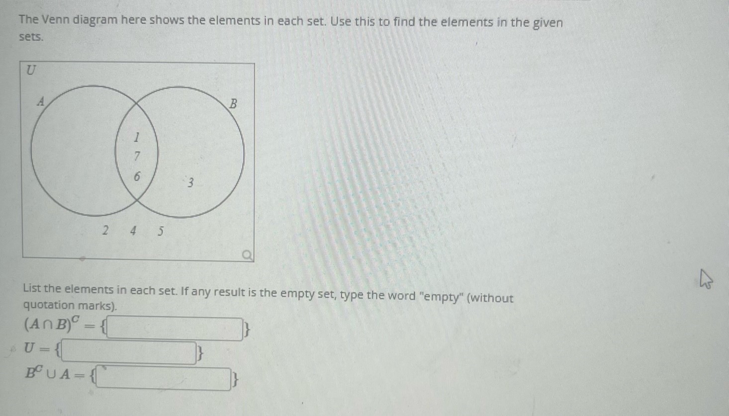 Determine Total Value Of All Elements In Venn Diagram Solved