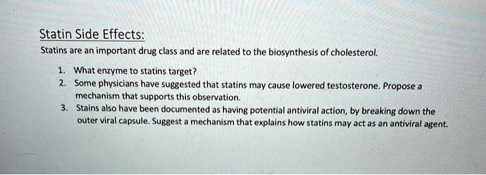 statin side effects statins are an important drug class and are related ...