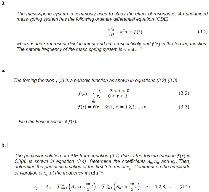 SOLVED:The mass-spring system is commonly used to study the effect of ...