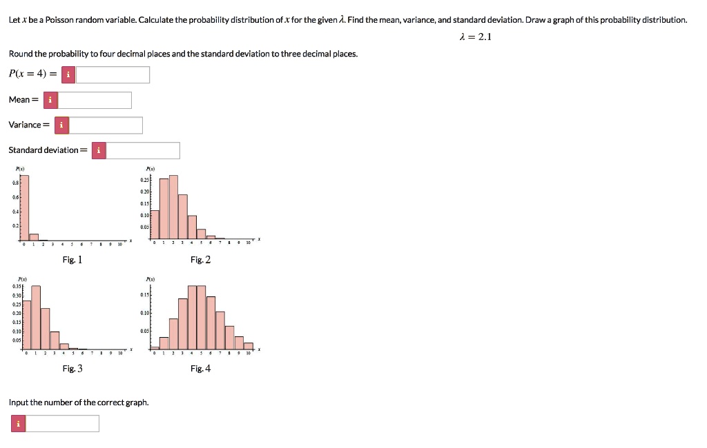 SOLVED: Let x be a Poisson random variable Calculate the probability ...