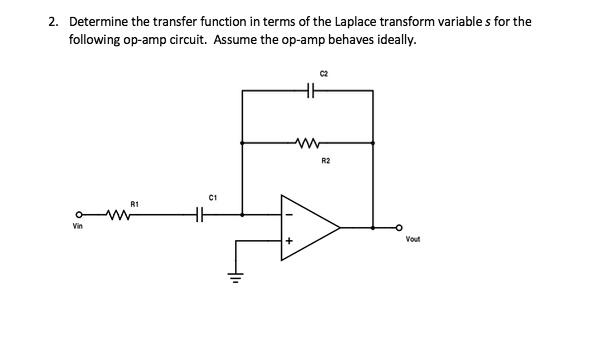 SOLVED: Determine the transfer function in terms of the Laplace transform variable s for the ...
