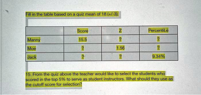 SOLVED: Texts: Fill in the chart where the question marks are with ...