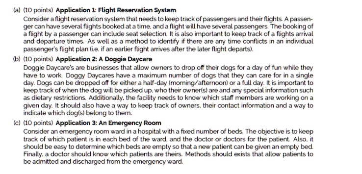 A 10 Points Application 1 Flight Reservation System Consider A