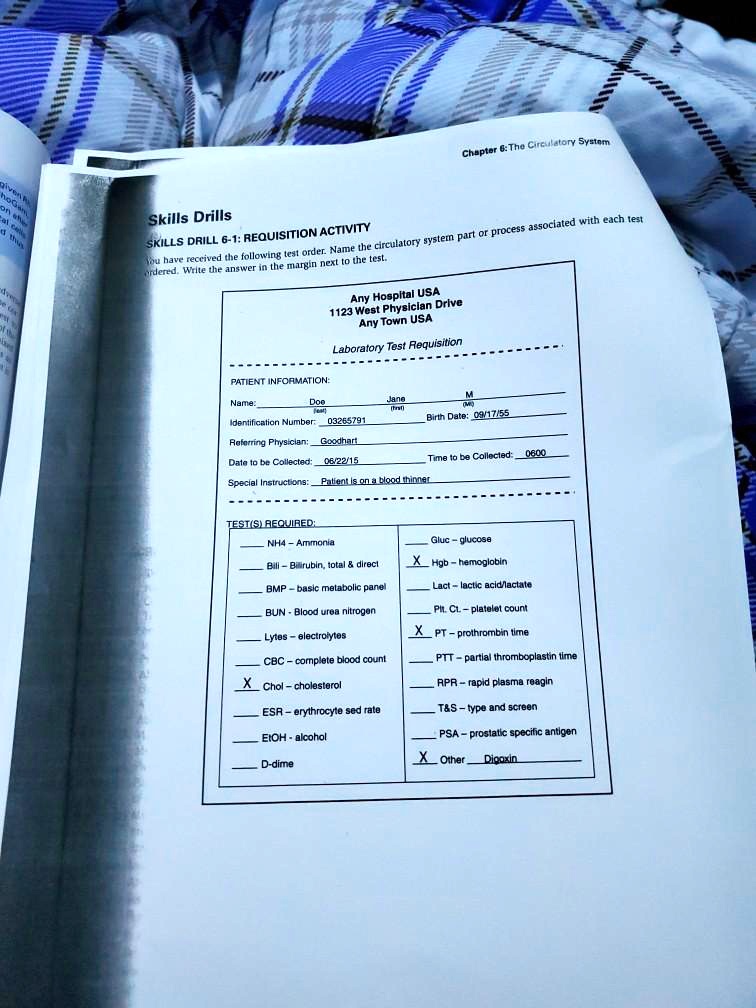 crculatony systoan chapter aine skills drills asoclated with each iest ...
