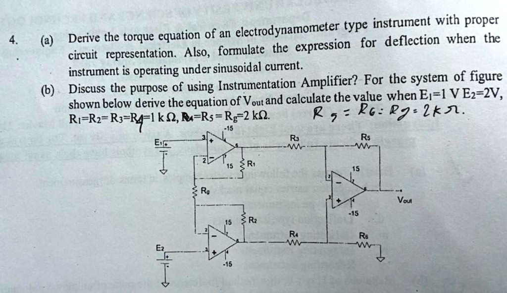 4. (a) Derive the torque equation of an electrodynamometer type ...