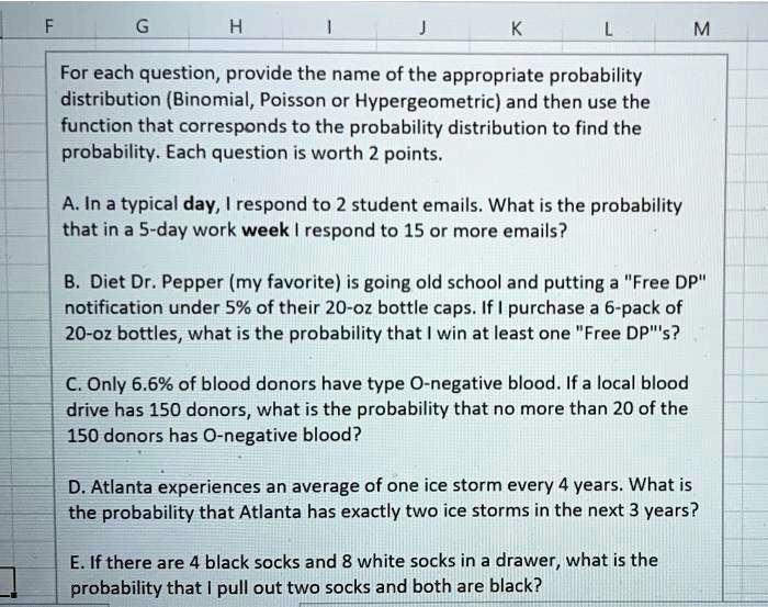 SOLVED: HELP NEEDED Answer In EXCEL Please !!!!! Thankyou ! For each question, provide the name ...
