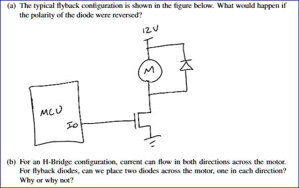 SOLVED: The typical flyback configuration is shown in the figure below ...