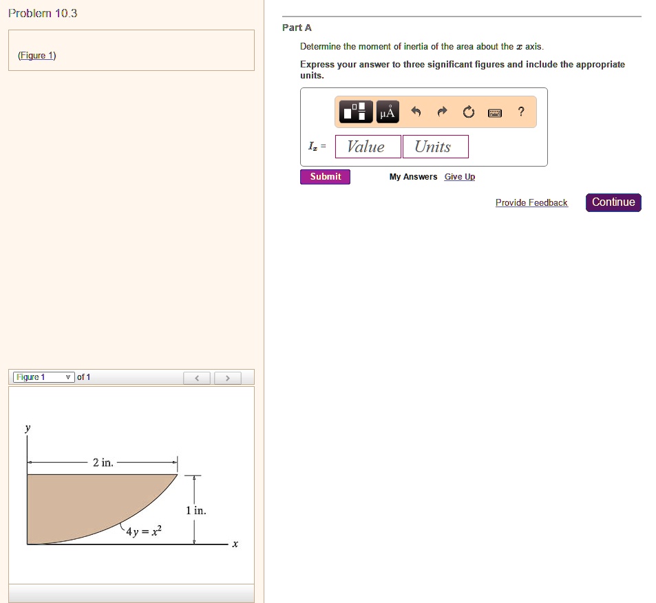 Solved Calculate The Inertia About The Y Axis As Well Problem 10 3