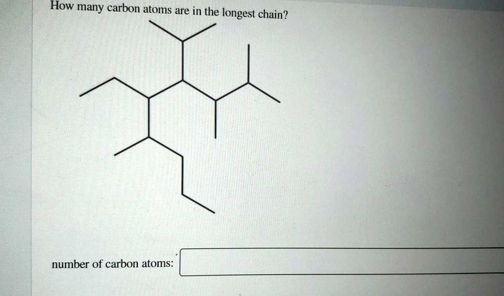 How many carbon atoms are in the longest chain? number of carbon atoms: